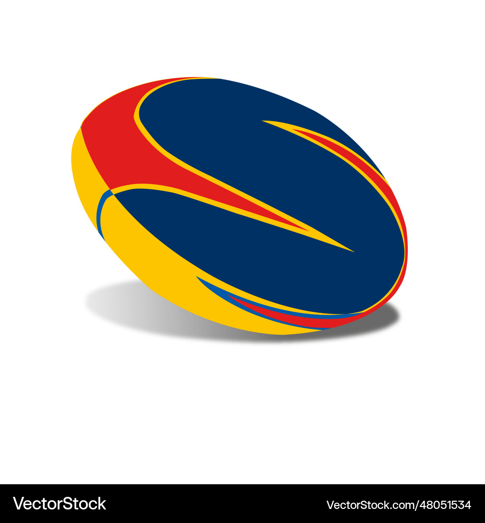 Colorful paints rugby ball Royalty Free Vector Image