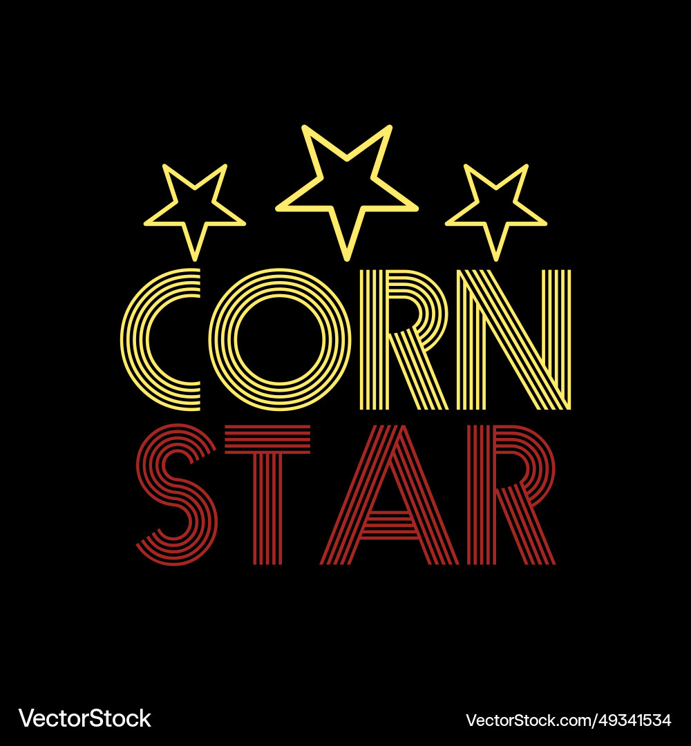 Corn star - retro cornhole team funny Royalty Free Vector