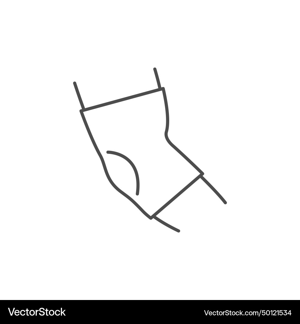 Elbow sleeve line outline icon Royalty Free Vector Image