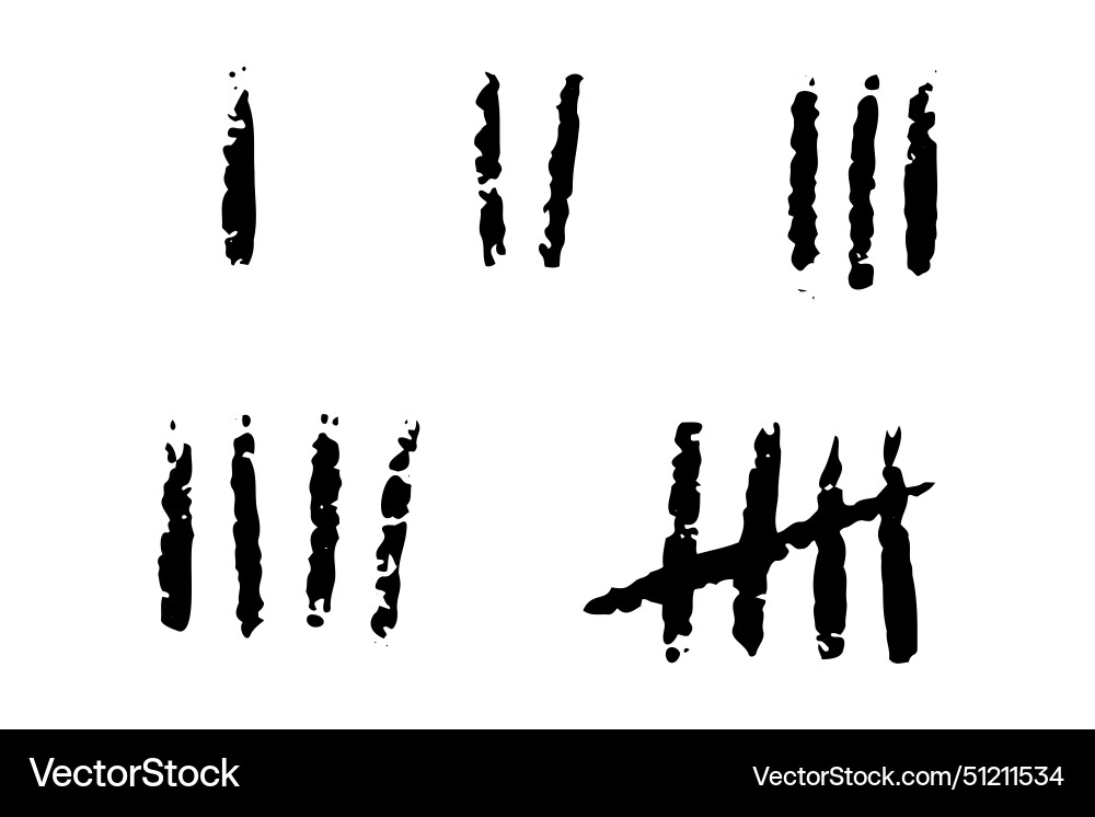 Hand drawn prison wall doodle sticks lines counter