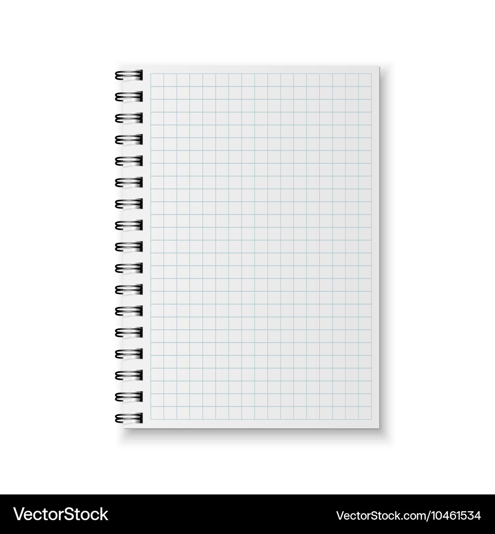 Realistic notebook Royalty Free Vector Image - VectorStock