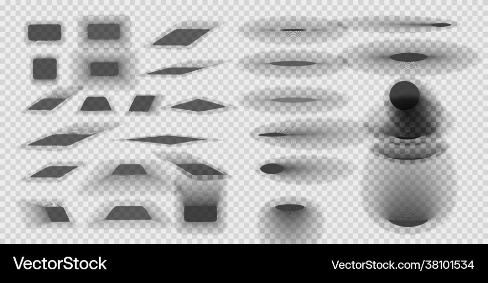 Transparent Shadow Shapes Royalty Free Vector Image