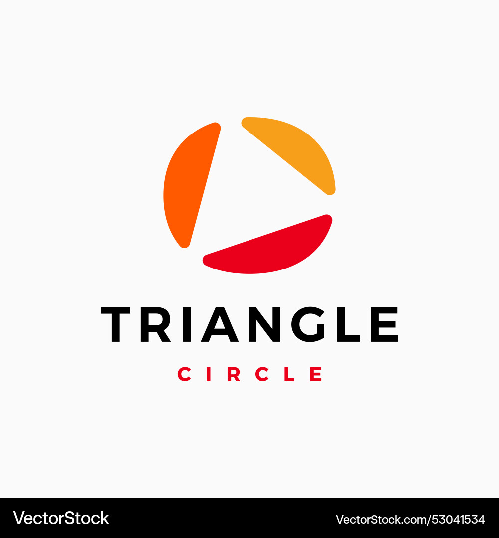 Triangle circle logo icon Royalty Free Vector Image