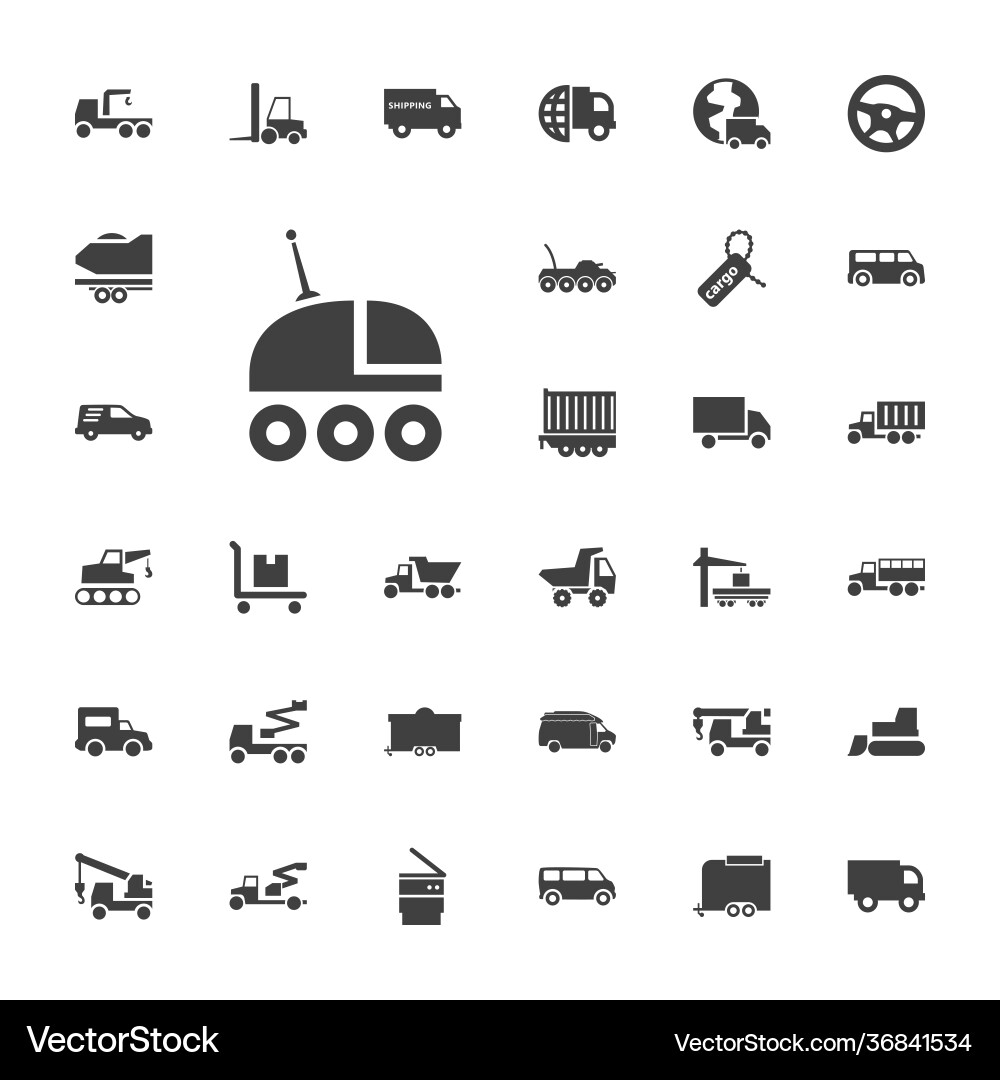 LKW Icons Lizenzfreies Vektorbild - VectorStock