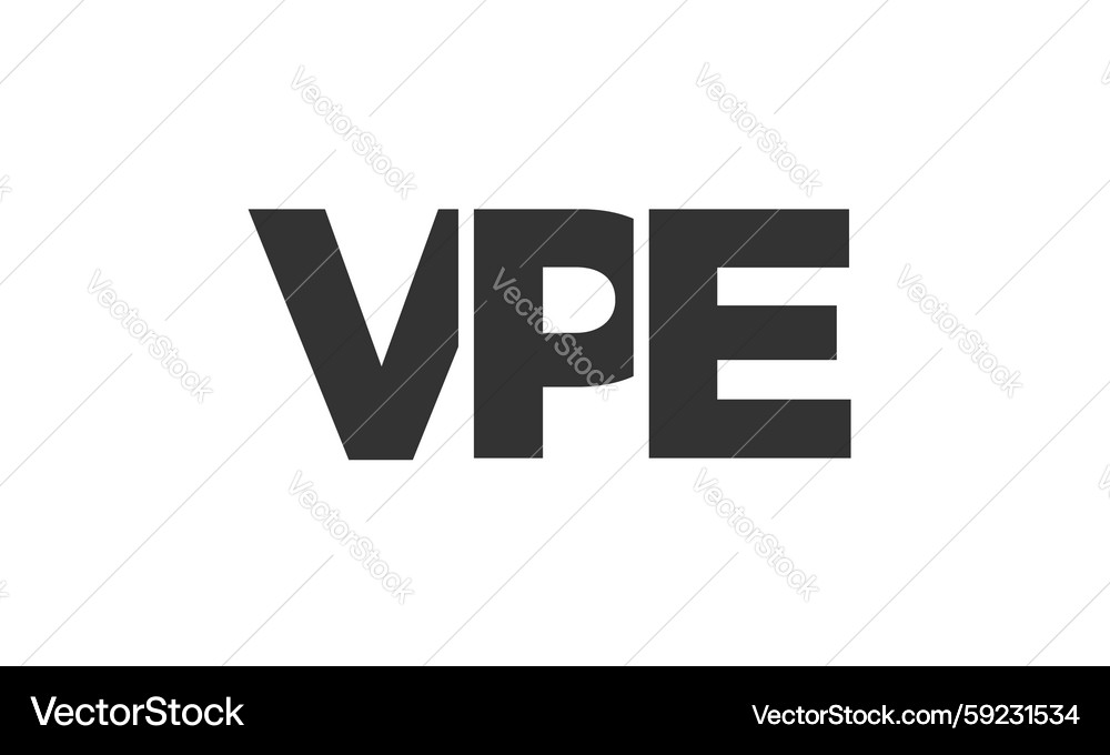 Vpe logo design template with strong and modern – Royalty-Free Vector ...