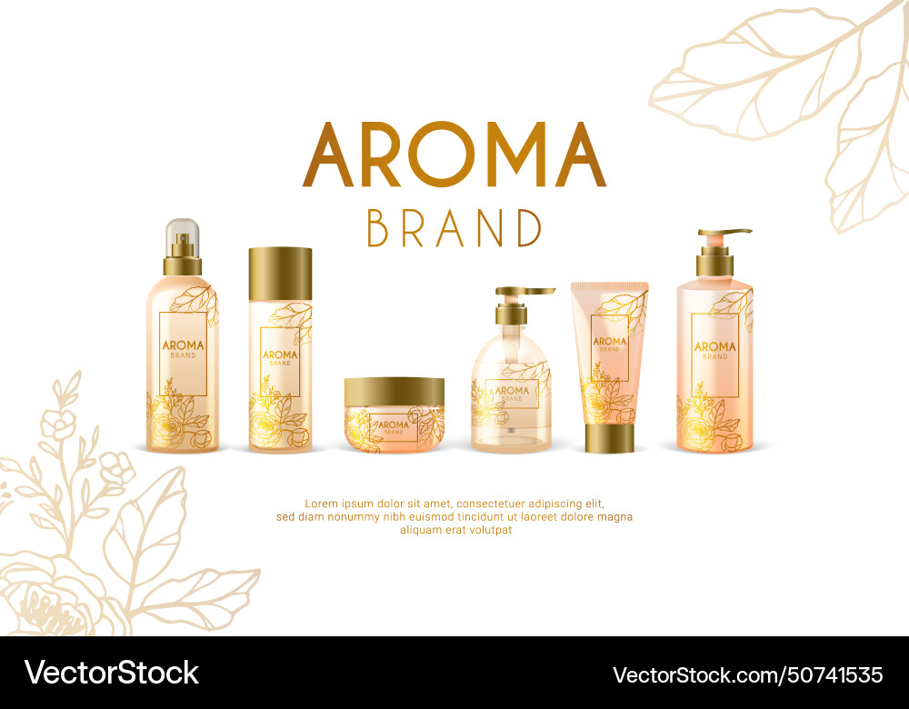 Cosmetics products realistic advertisement Vector Image