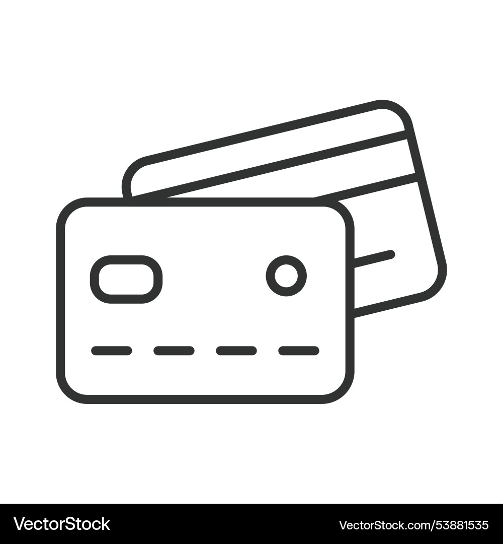 Credit cards in line design payment Royalty Free Vector