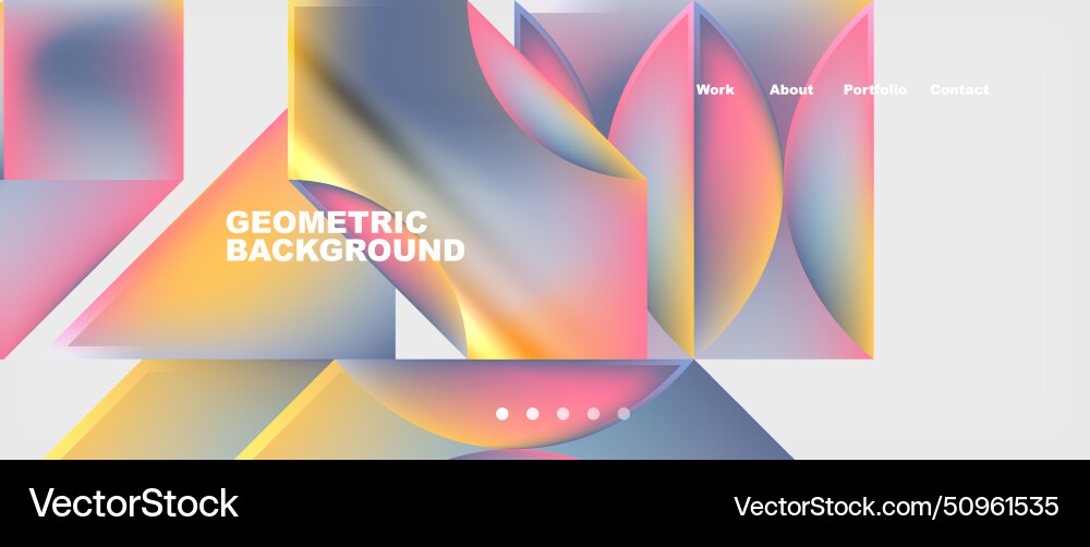 Glassmorphism geometric abstract background Vector Image