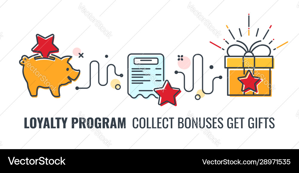Loyalität Programm Banner Lizenzfreies Vektorbild