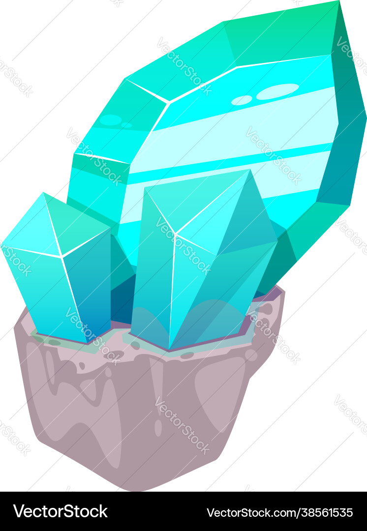 Mineral precious stone turquoise sapphire gem Vector Image