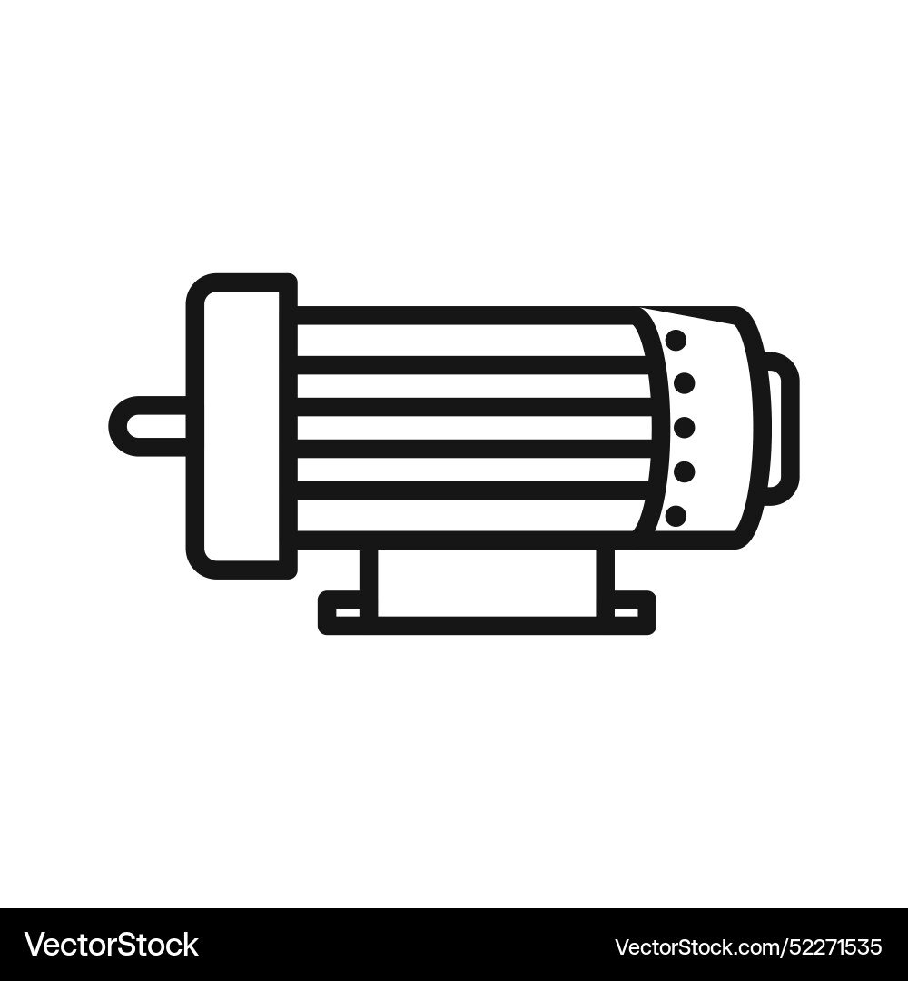 Motor icon black line art logo Royalty Free Vector Image