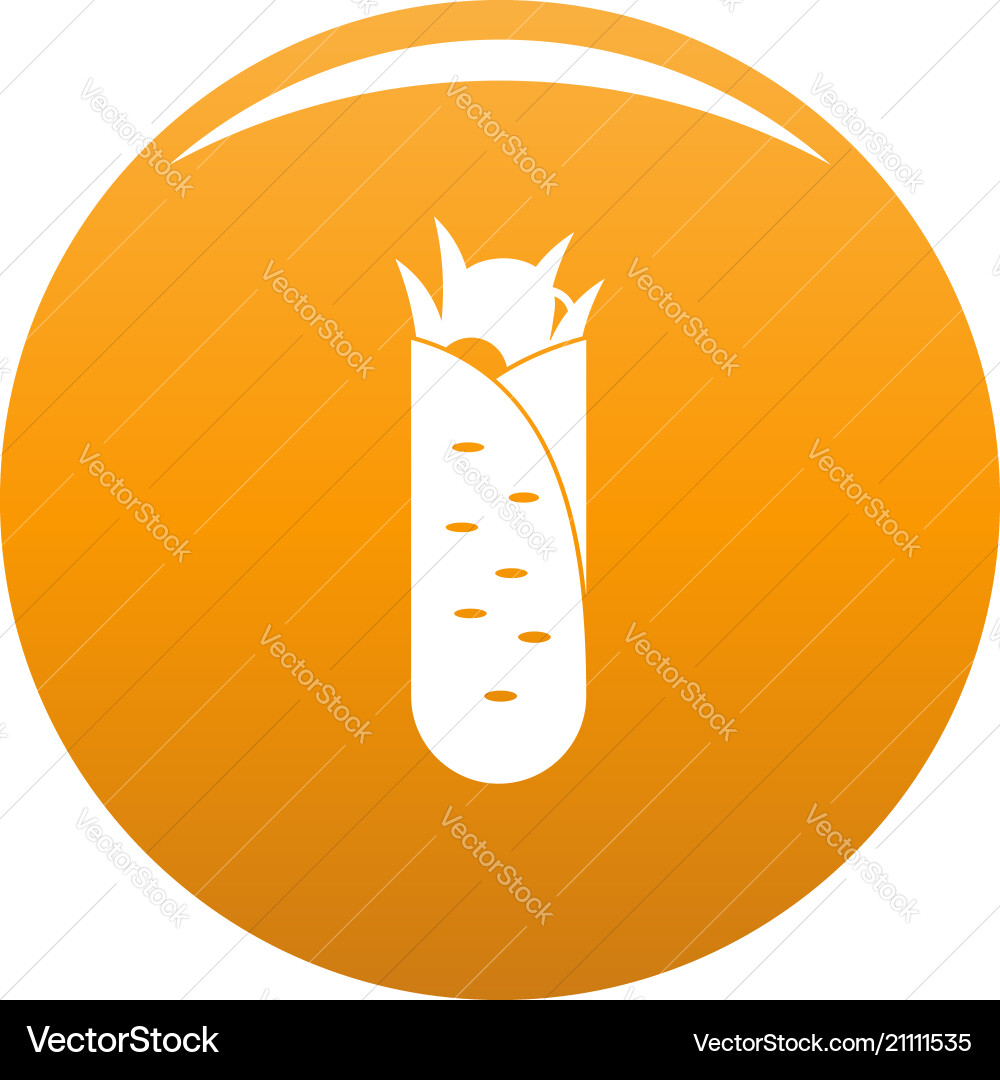 Shawarma icon orange Royalty Free Vector Image