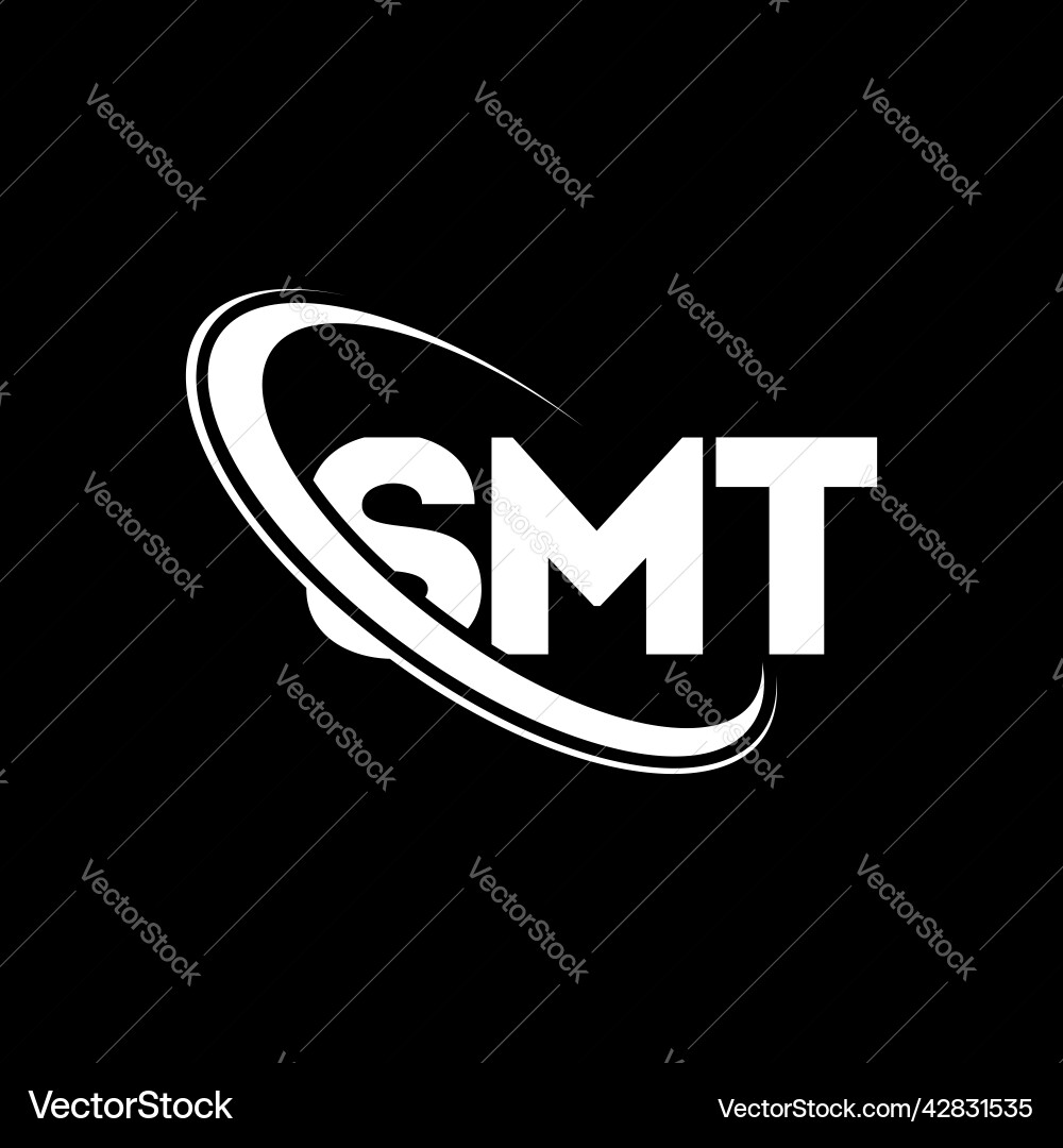 SMT Initial Logo - Monogram Royalty Free Vector Image