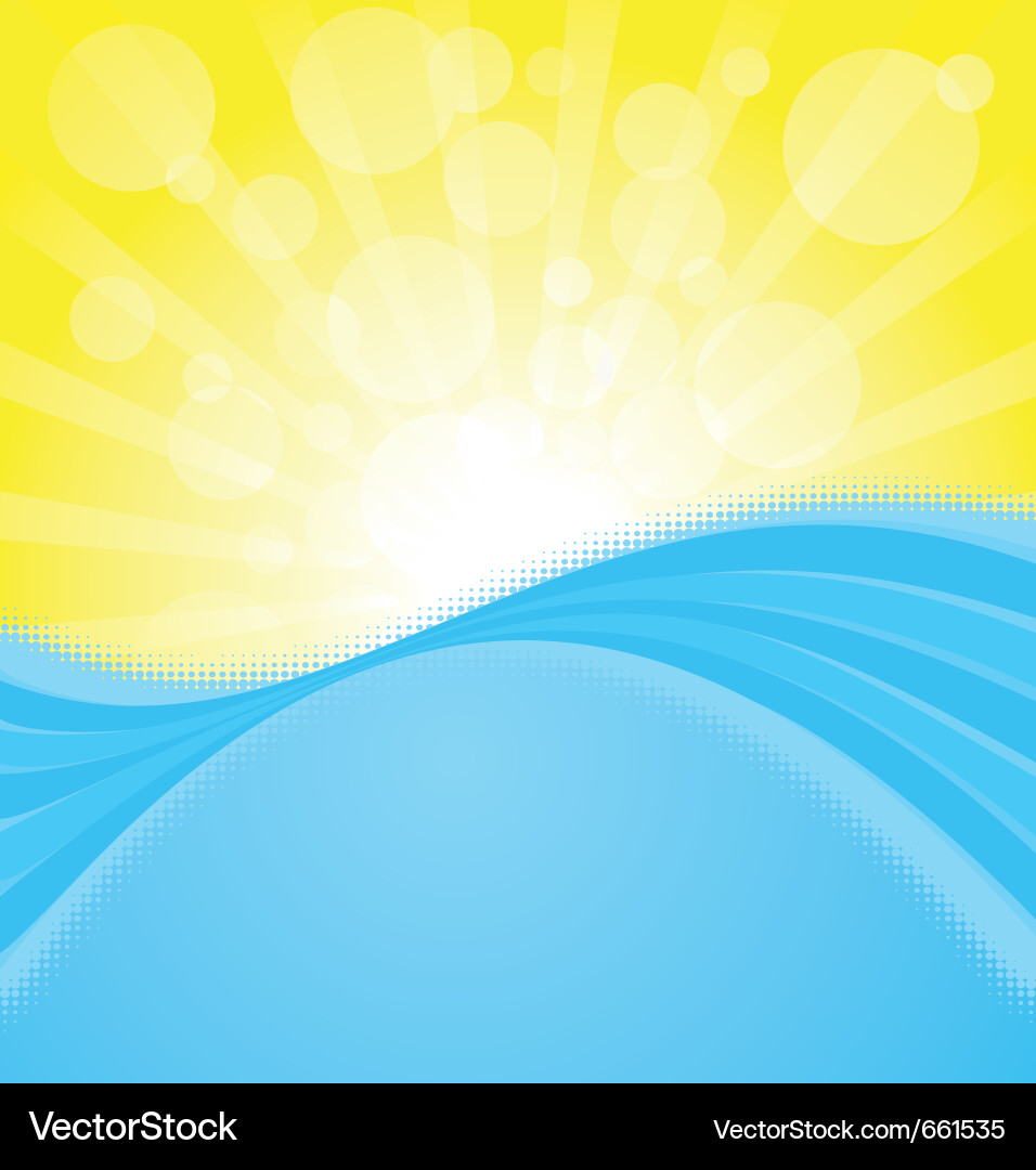 Sunset on the ocean Royalty Free Vector Image - VectorStock