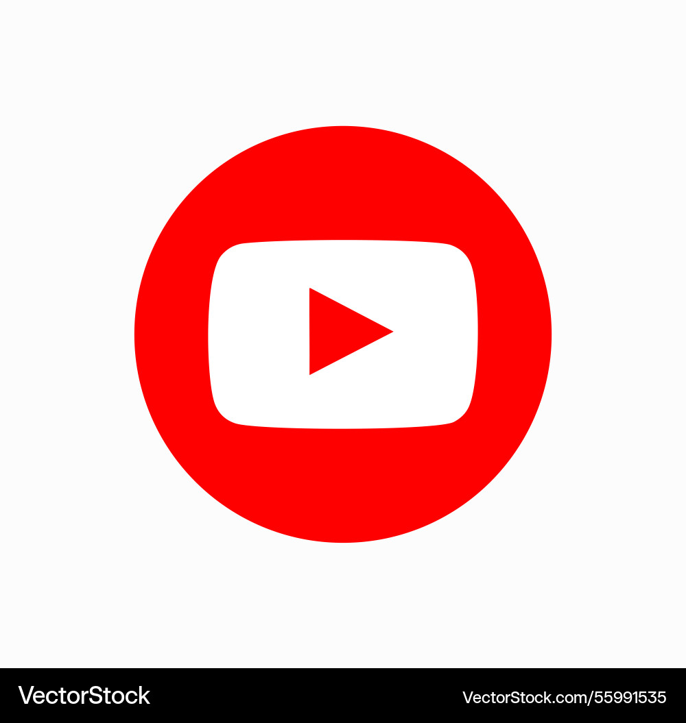Youtube logo icon (55991535) – Royalty-Free Vector | VectorStock