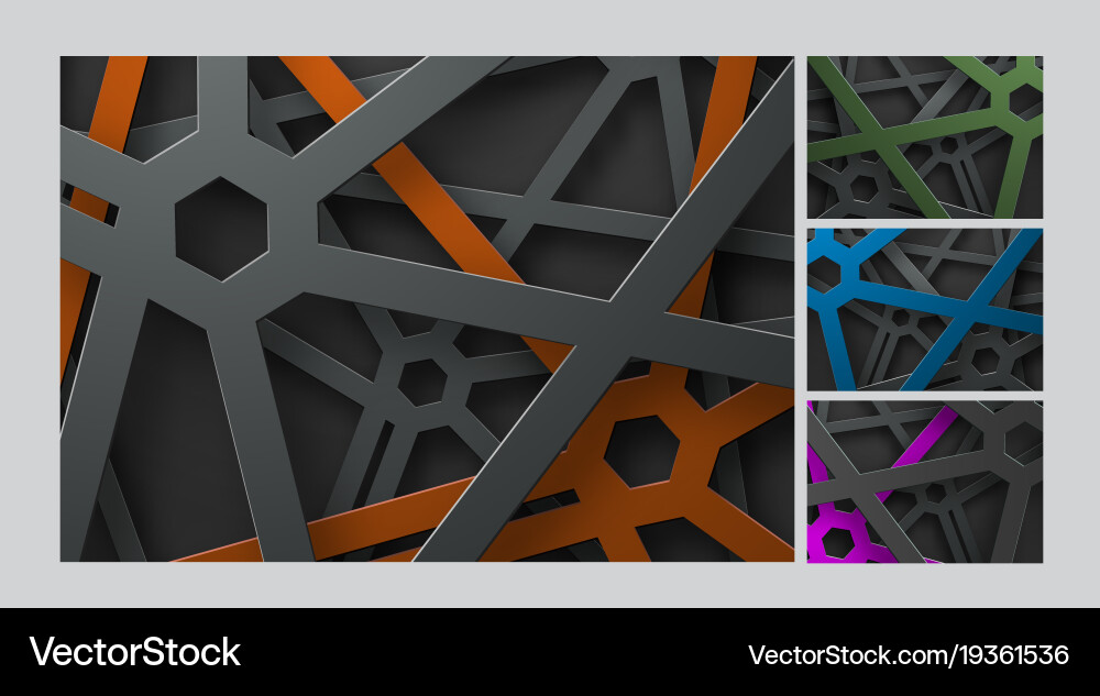 Design a background with lines and an octagon Vector Image