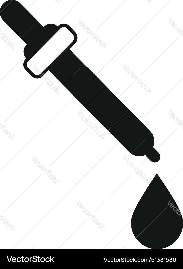 Dropper bottle icon with droplet Royalty Free Vector Image