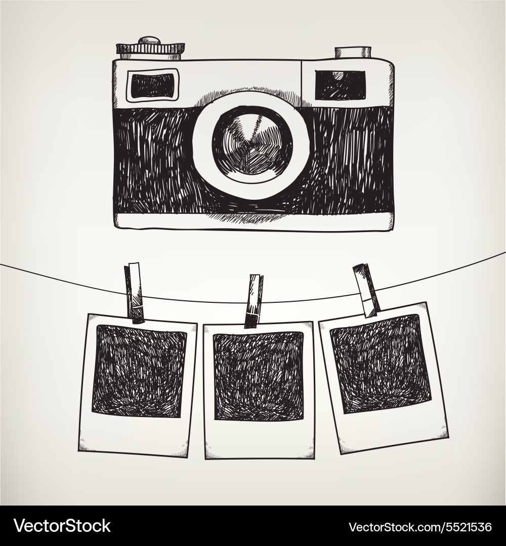 Hand drawn doodle of retro Royalty Free Vector Image