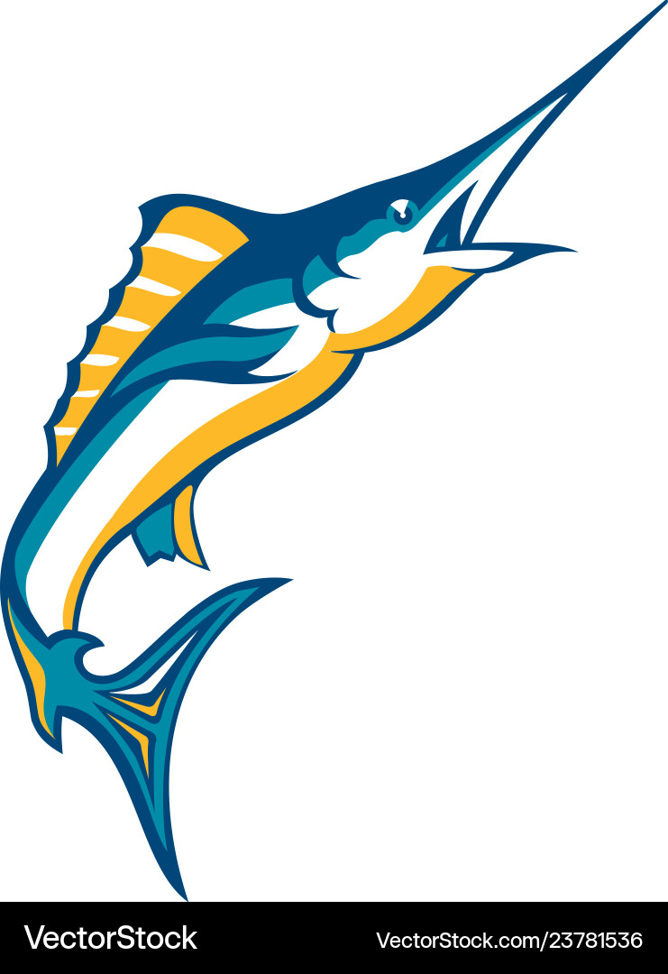 Marlin logo mascot Royalty Free Vector Image - VectorStock