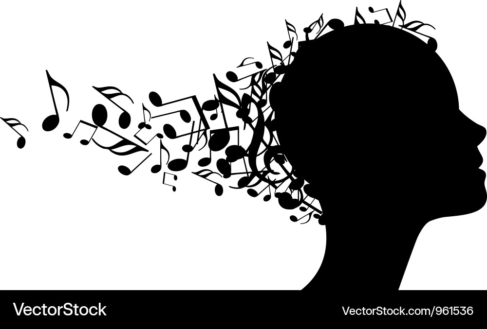 Musical head Royalty Free Vector Image - VectorStock