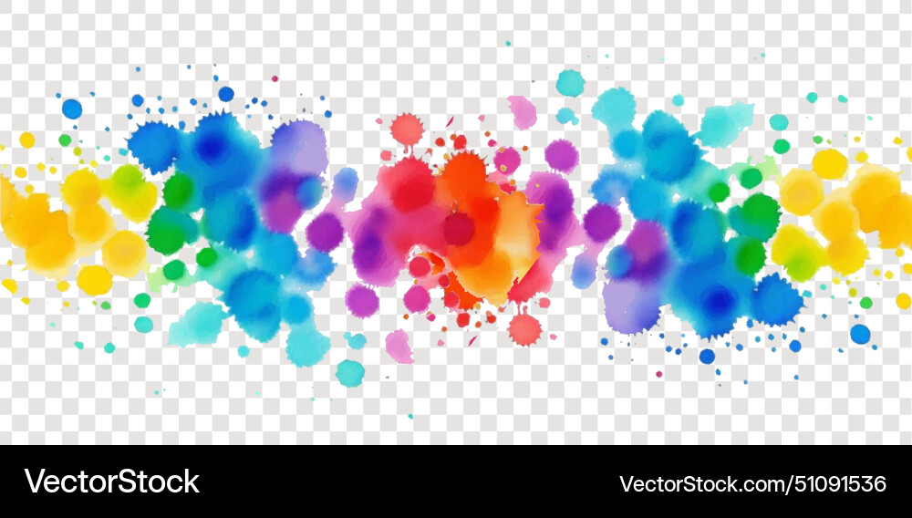 Watercolor splash with isolated transparent Vector Image