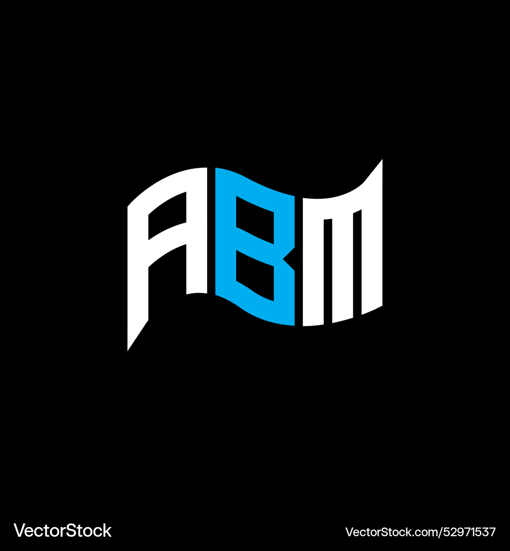 Abm logo design simple and modern Royalty Free Vector Image