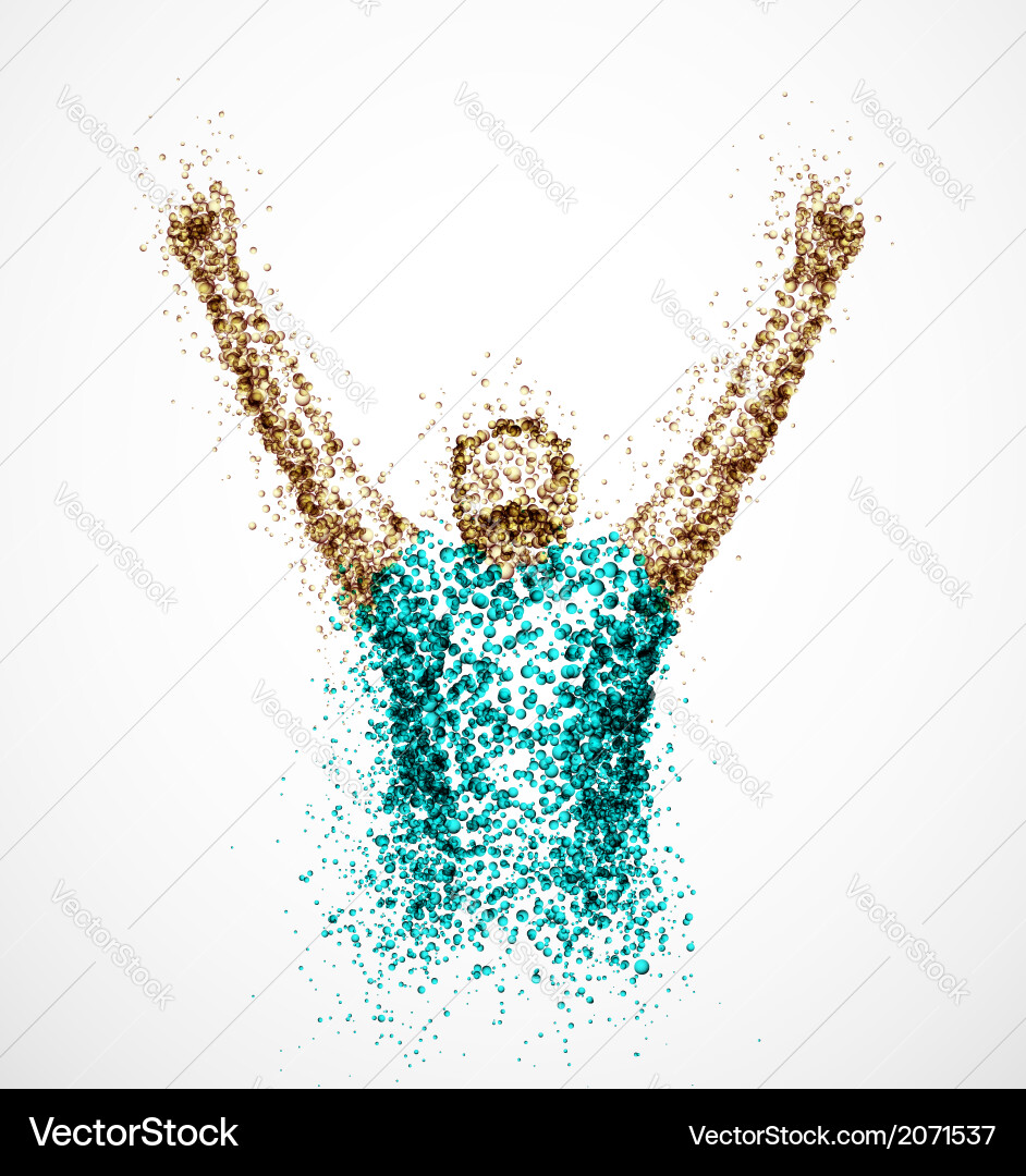 Abstract successful man Royalty Free Vector Image