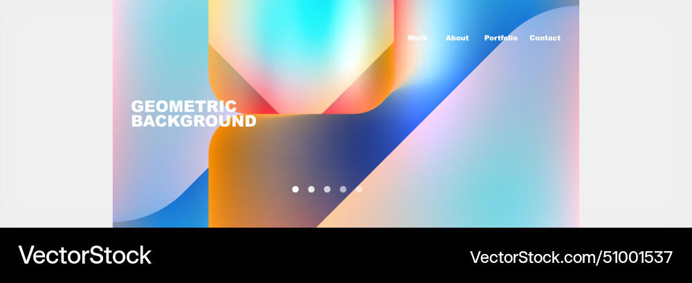 Azure sky gradient with rainbow hues in geometric Vector Image
