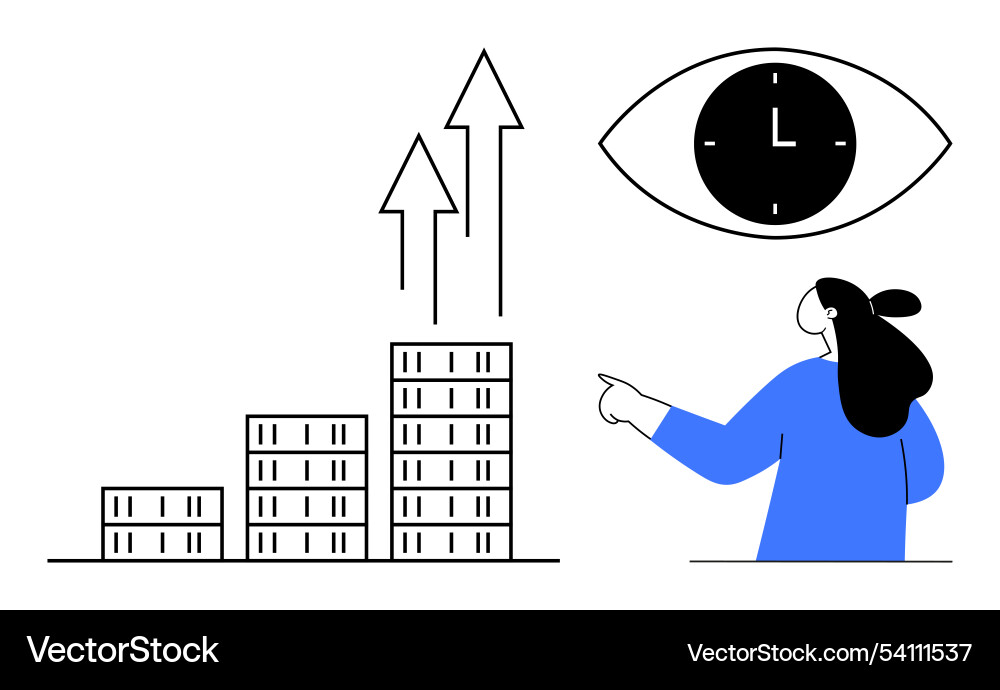 Business growth and time management representation