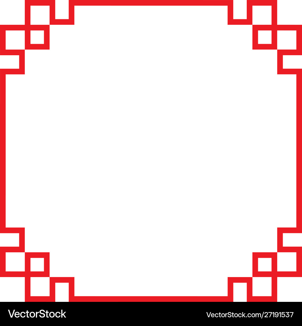 Chinese pattern frame border art china style Vector Image
