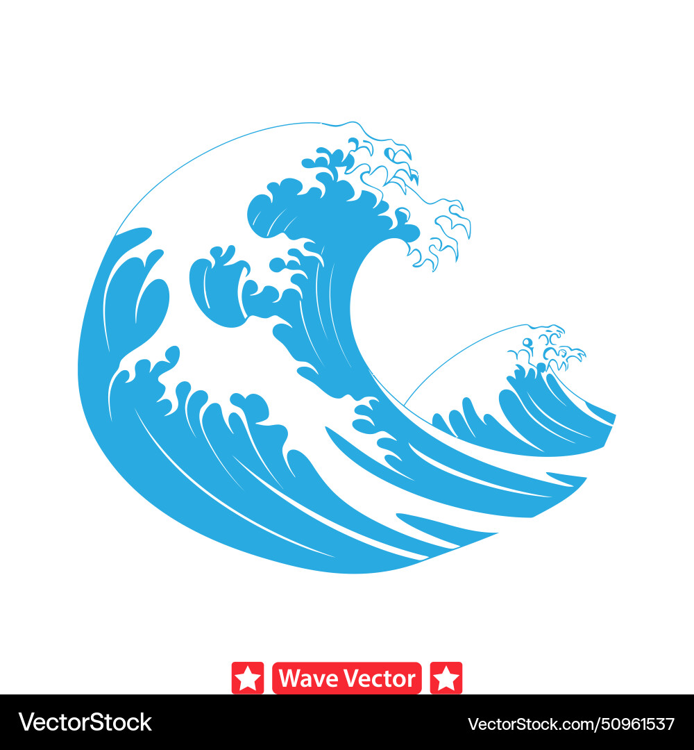Fluid aesthetics modern wave set for artistic Vector Image