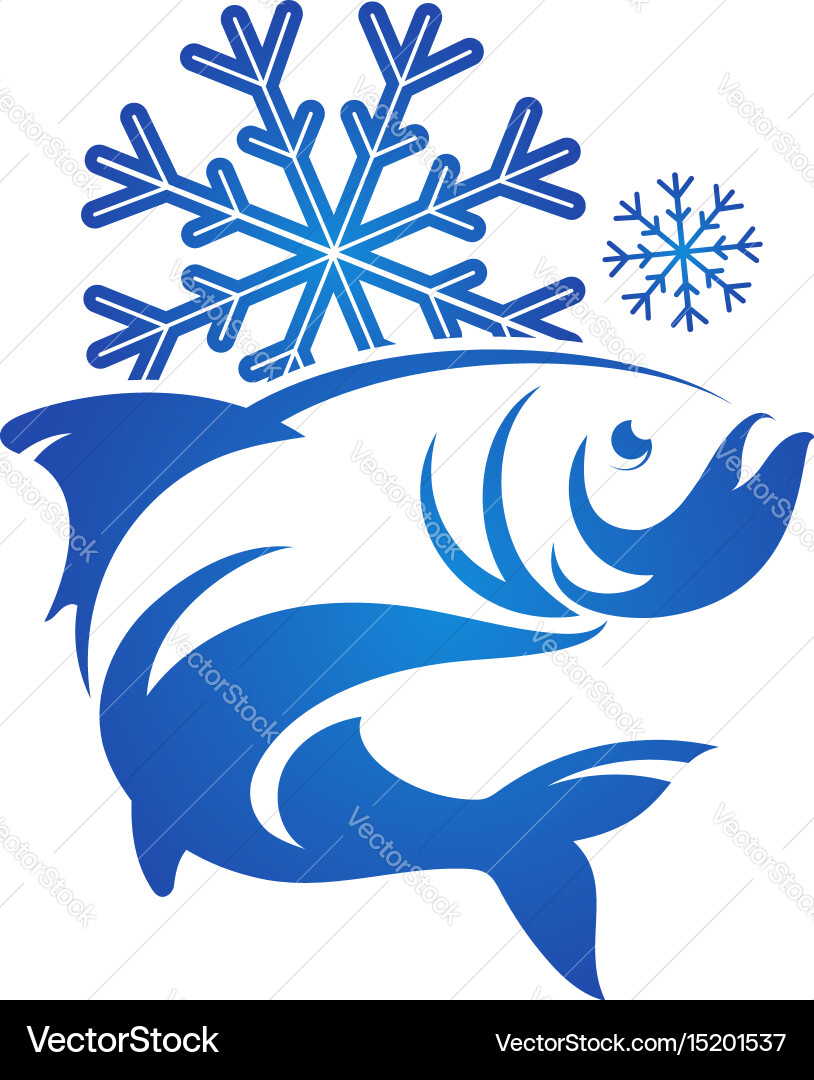 Frozen fish Royalty Free Vector Image - VectorStock