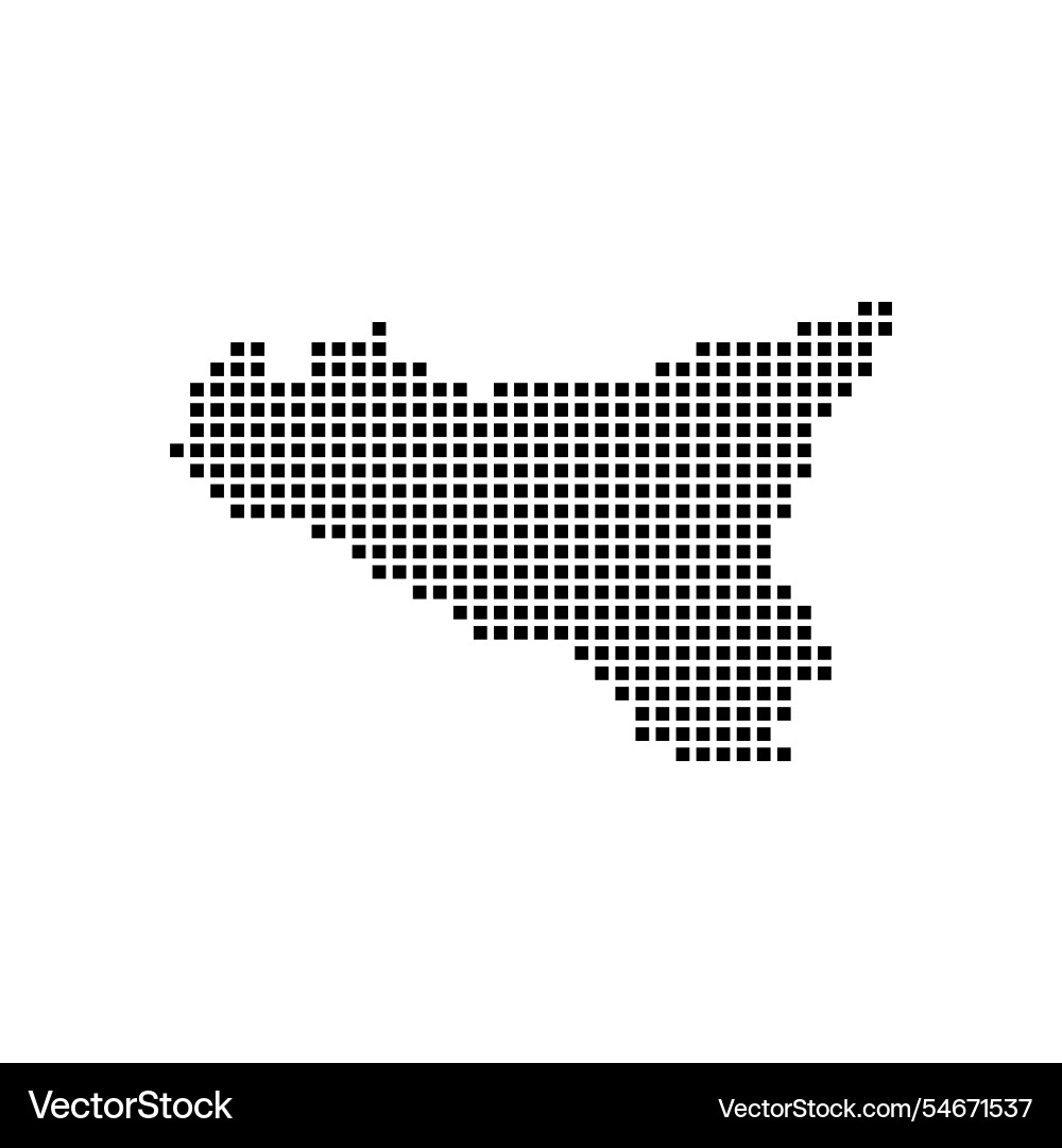 Island of sicily map icon Royalty Free Vector Image