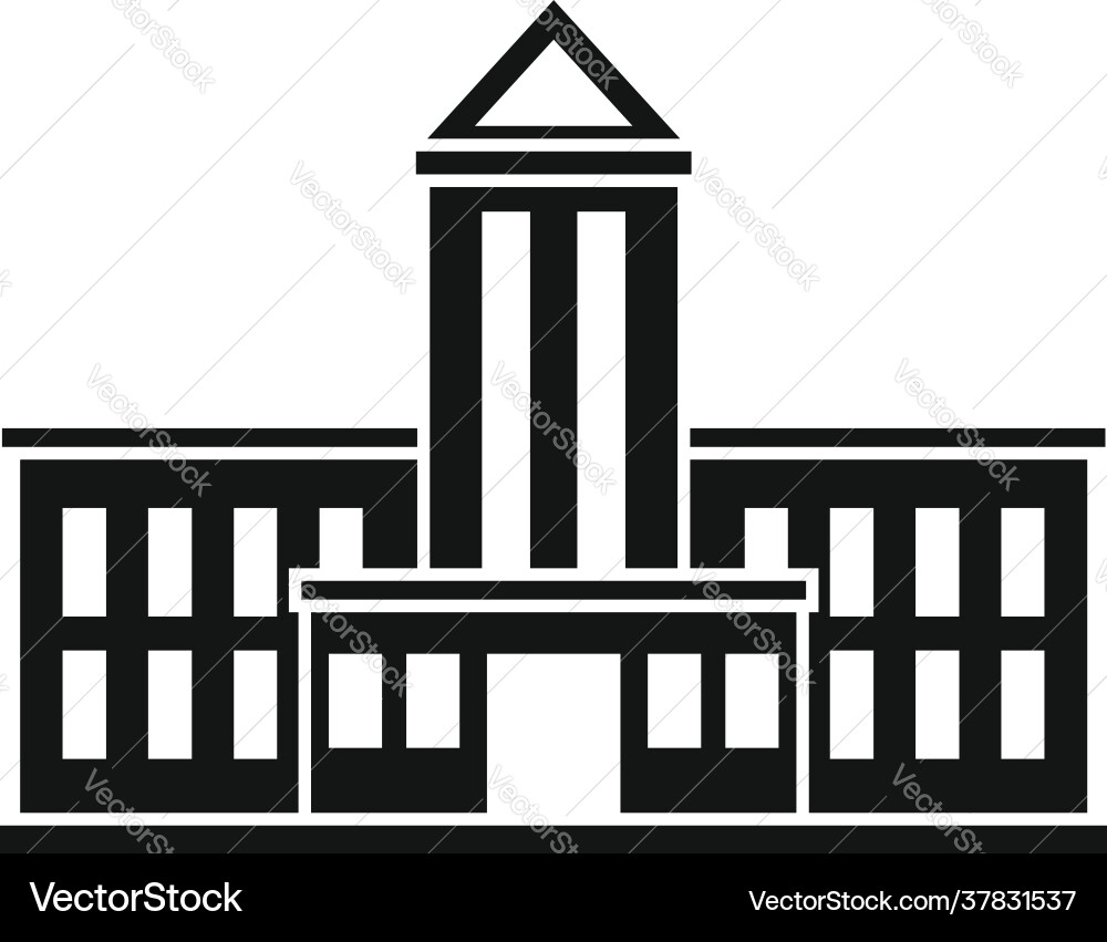 Public parliament icon simple style Royalty Free Vector