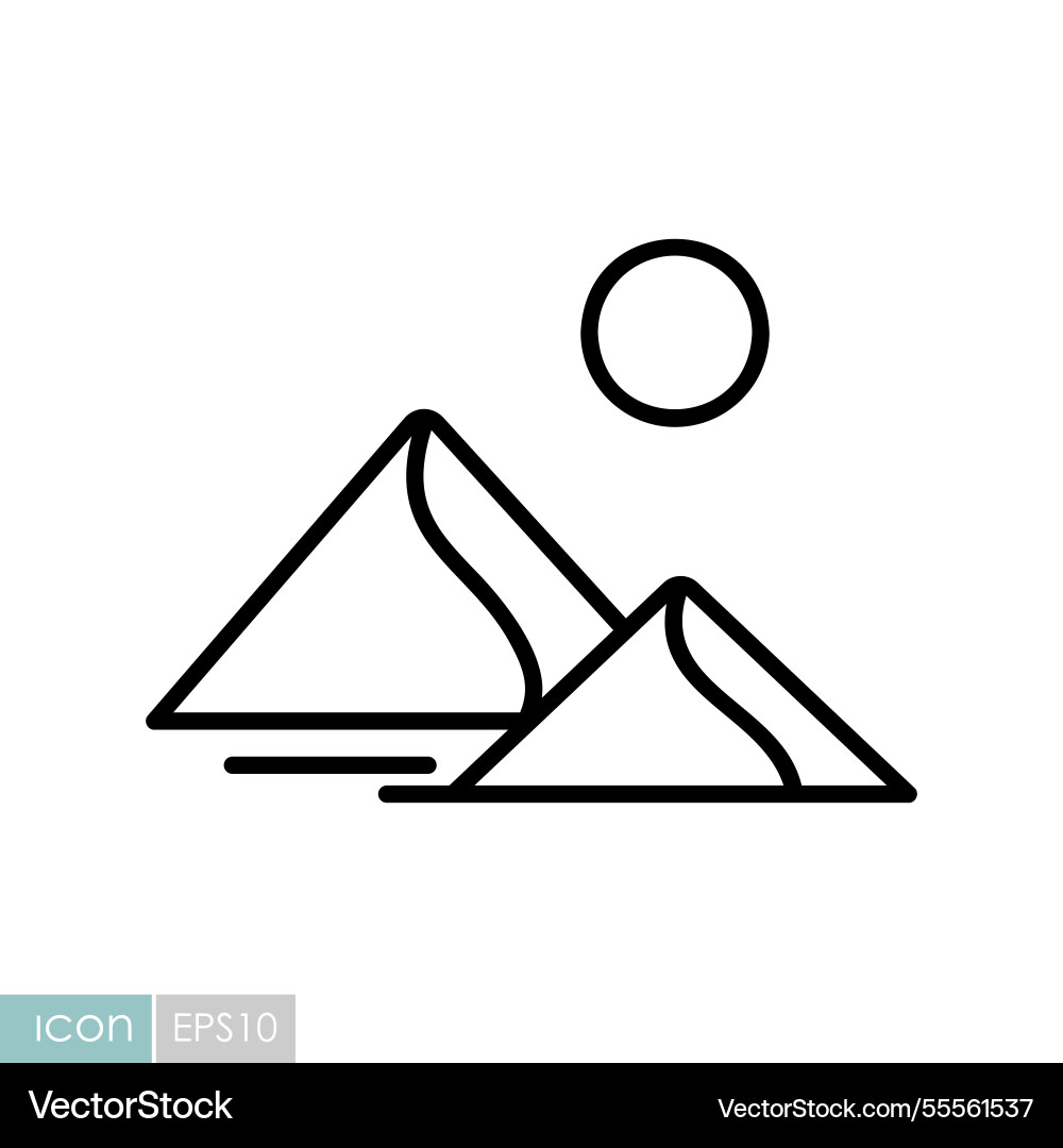 Sand dunes in the desert icon Royalty Free Vector Image