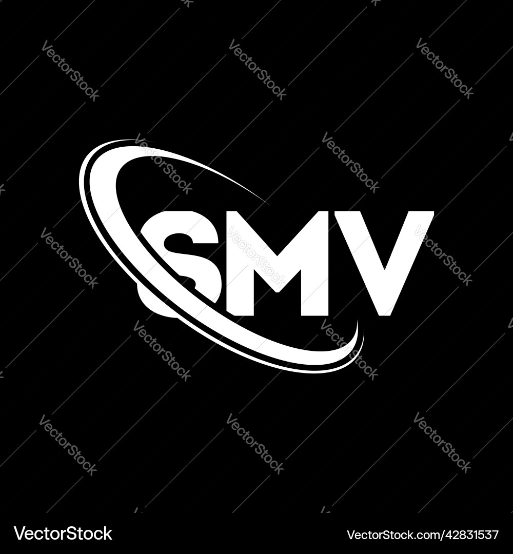 Smv logo letter design Royalty Free Vector Image