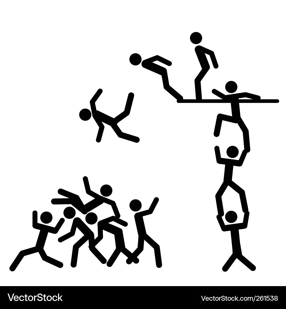 Falling down people Royalty Free Vector Image - VectorStock