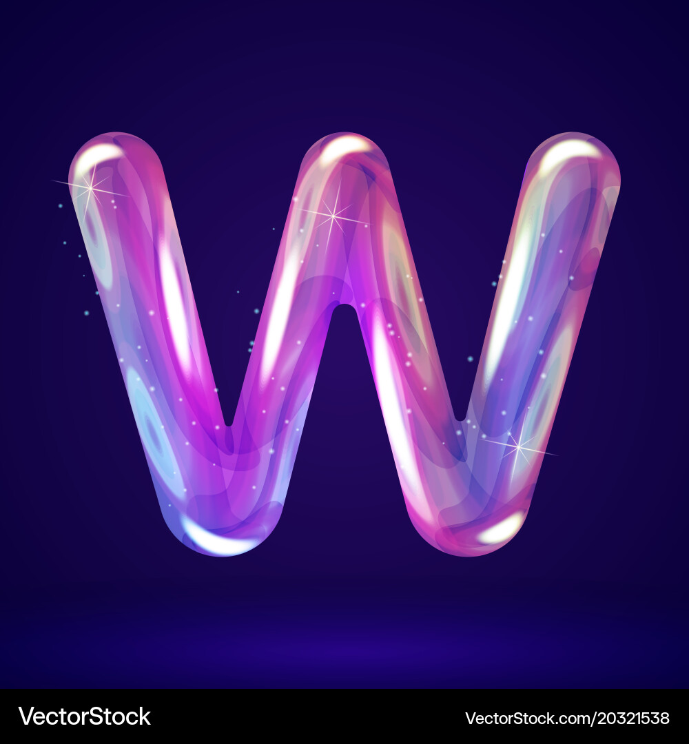 Holographic letter Royalty Free Vector Image - VectorStock