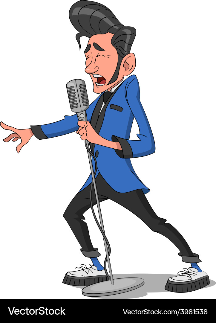 Man with microphone Royalty Free Vector Image - VectorStock