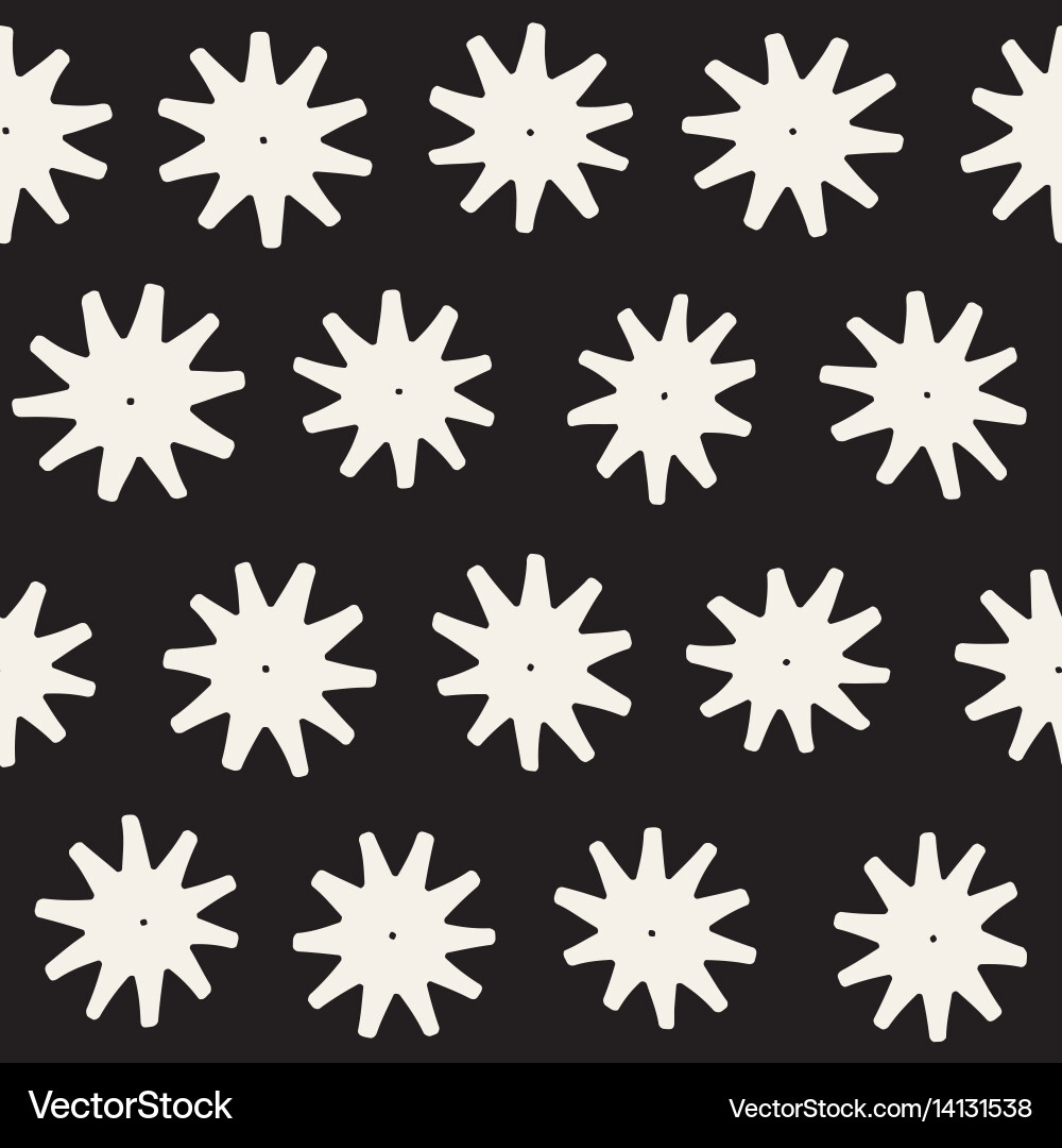 Monochrome Hand Drawn Abstract Pattern Royalty Free Vector