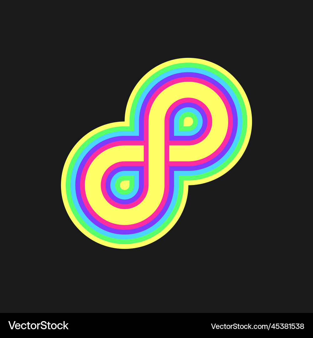 Shows the infinity sign modern Royalty Free Vector Image