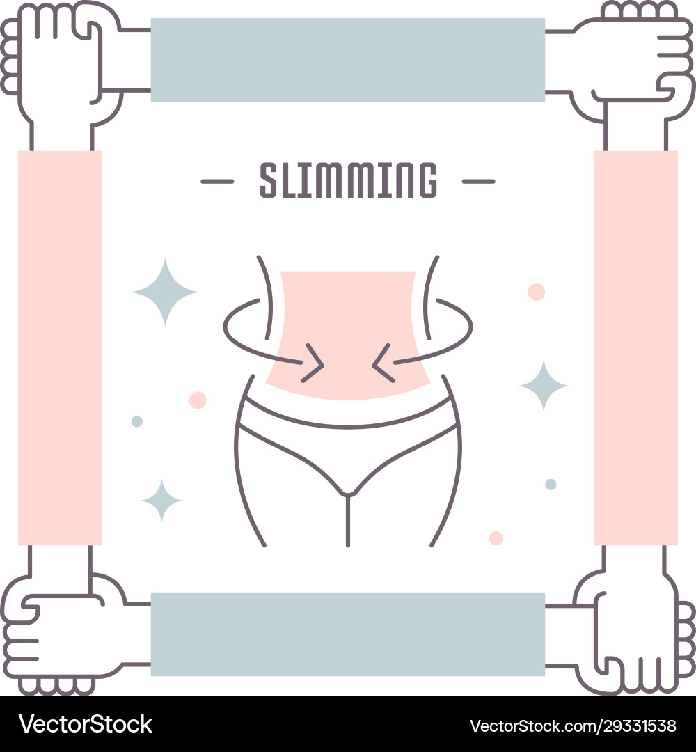 Website banner and landing page slimming Vector Image