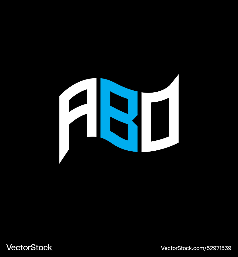 Abo logo design simple and modern Royalty Free Vector Image