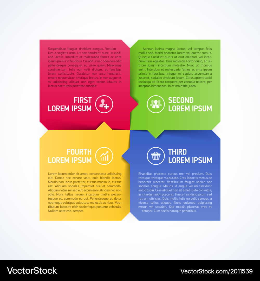 Four Steps Progression Template Royalty Free Vector Image