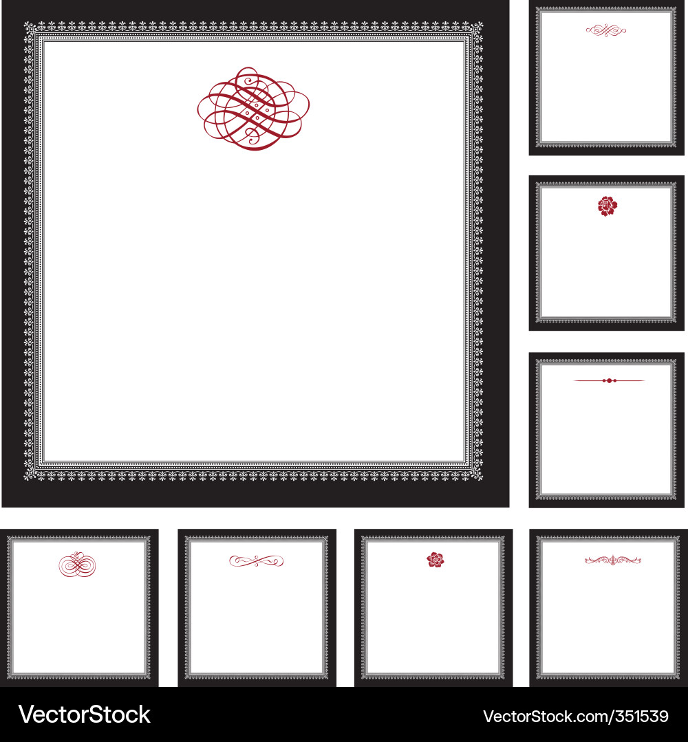 Frames set Royalty Free Vector Image - VectorStock
