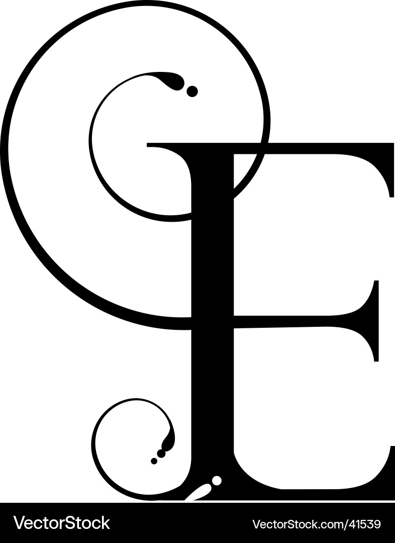 Letter e Royalty Free Vector Image - VectorStock