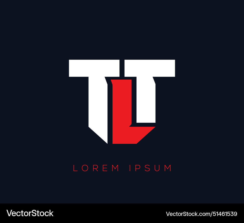 Tlt letter logo design template Royalty Free Vector Image
