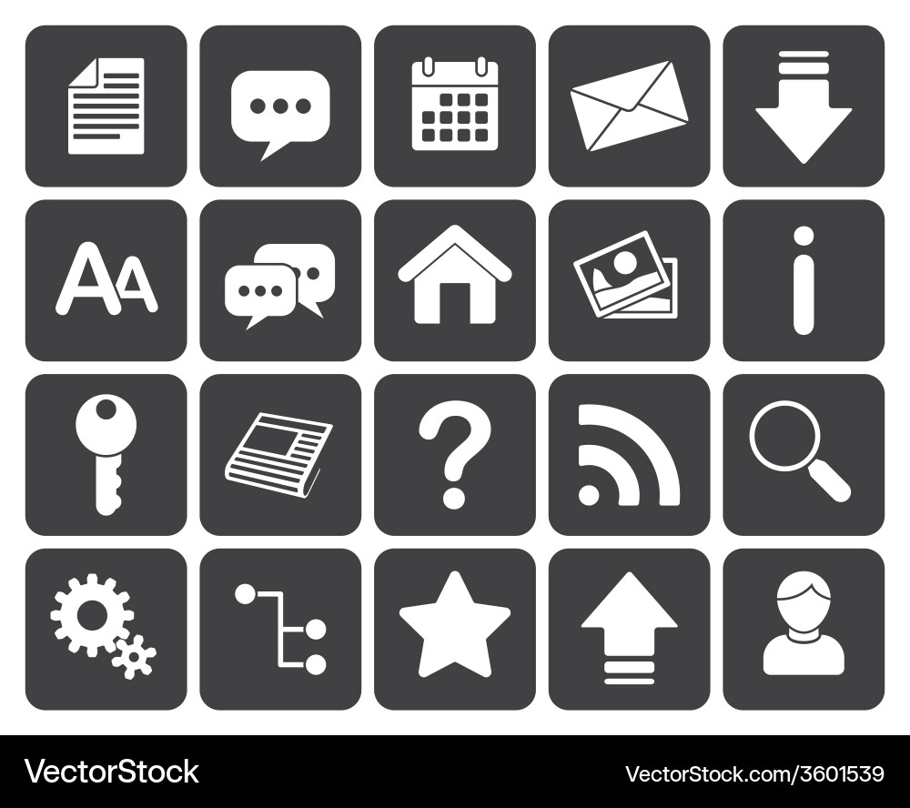 Web icons Royalty Free Vector Image - VectorStock