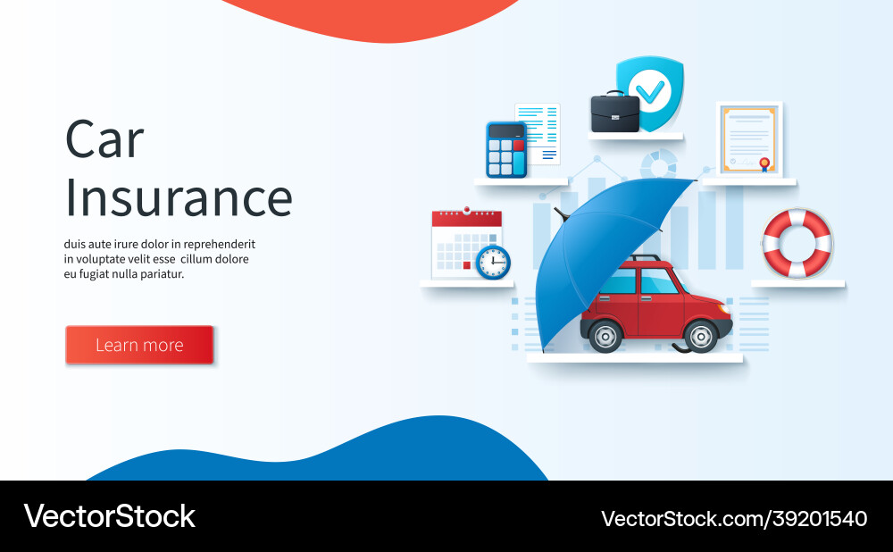 Car insurance concept schedule calculation Vector Image