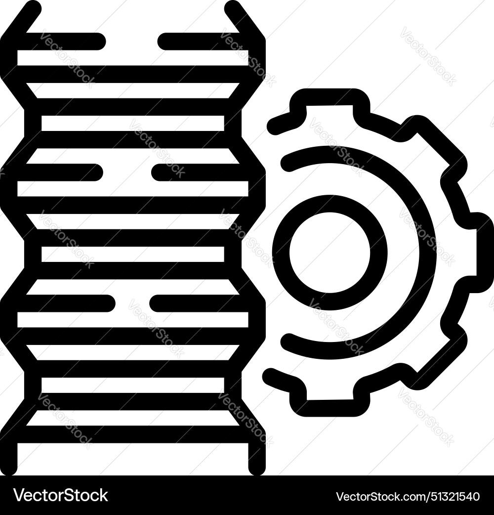Data server rack and gear icon Royalty Free Vector Image